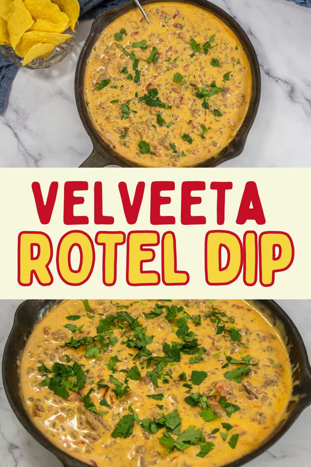 Velveeta Rotel Dip with Ground Beef