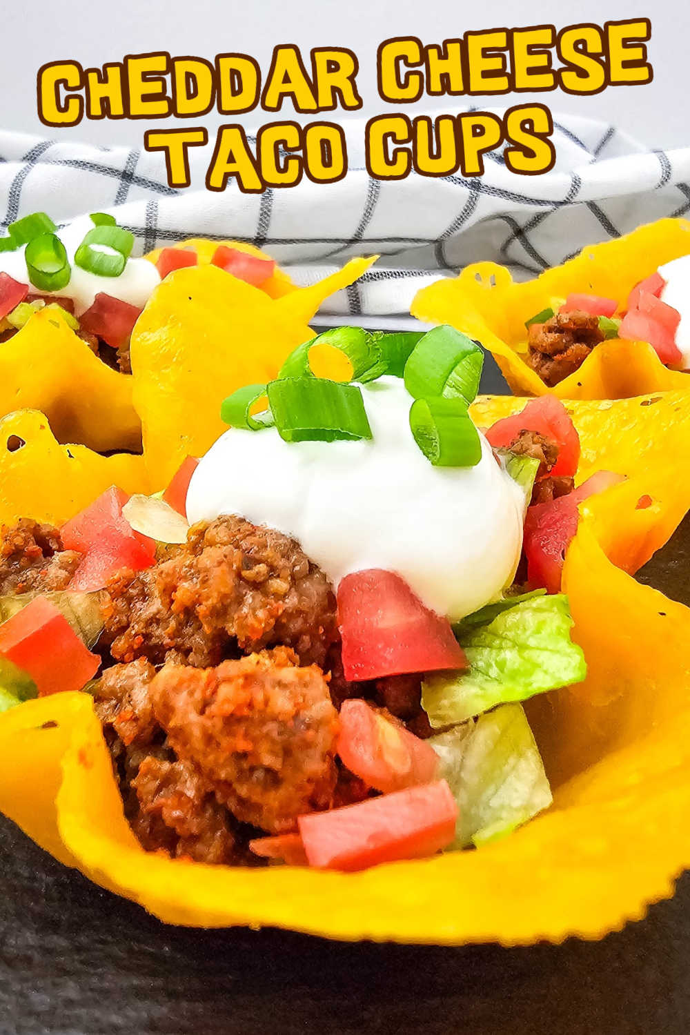 Cheddar Cheese Taco Cups – Mini Tacos in Muffin Tins for Parties