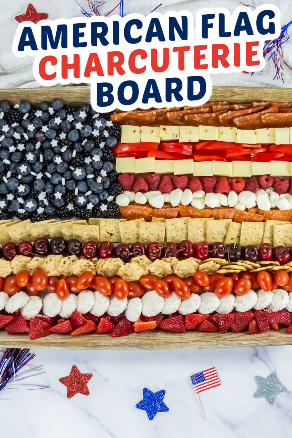 American Flag Charcuterie Board – Fun 4th of July Appetizer Idea