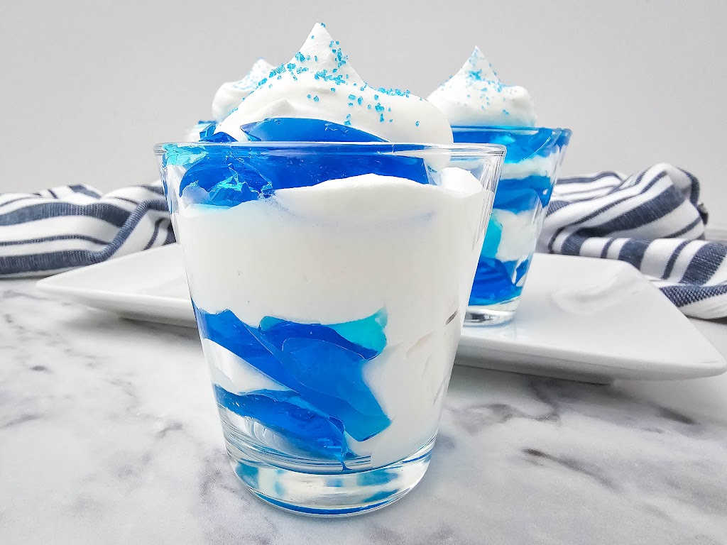 Fun Berry Blue Jello Cloud Mousse