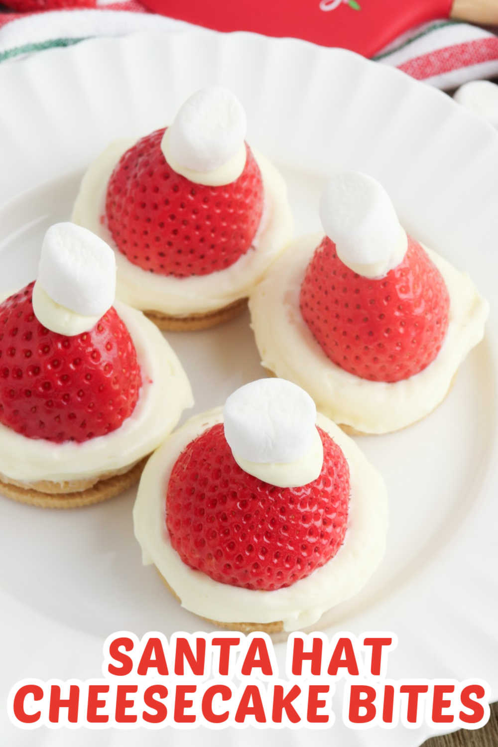 Santa Hat Mini Cheesecakes - Festive Christmas Dessert Bites