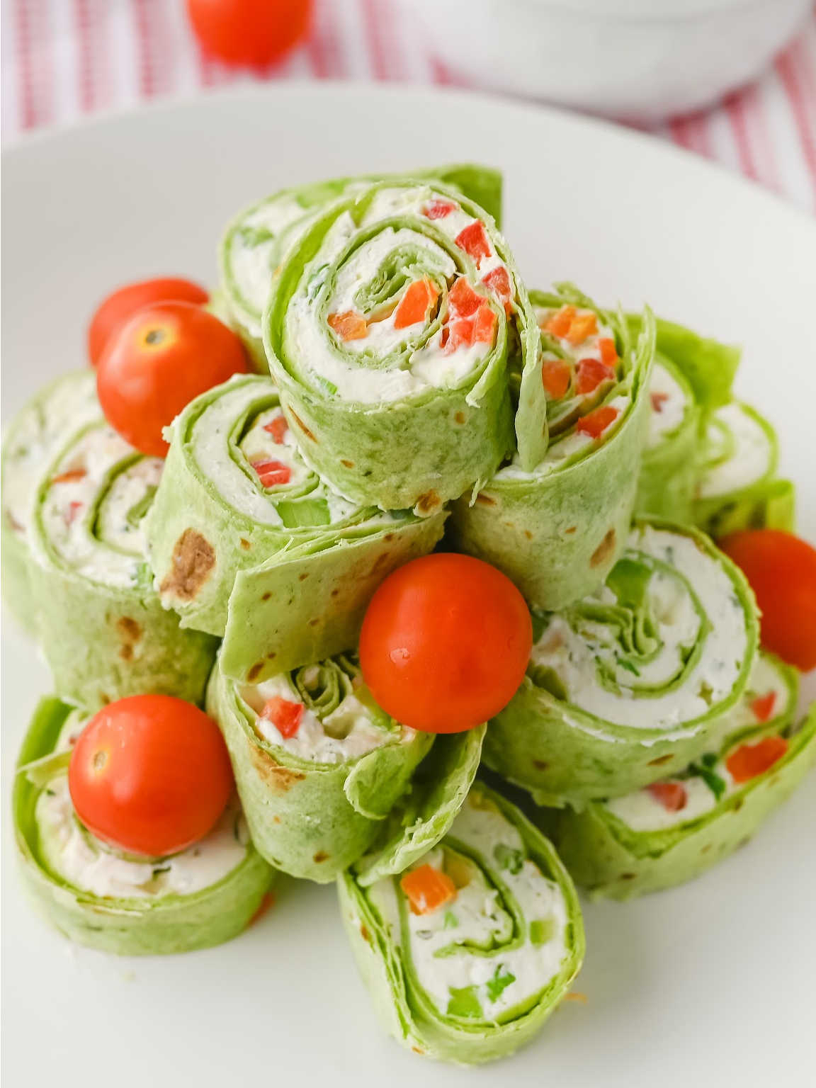 Festive Christmas Pinwheels - Easy Make Ahead Holiday Appetizer