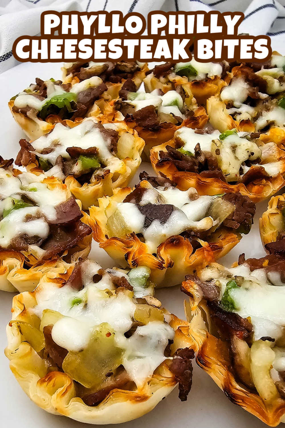 Phyllo Philly Cheesesteak Bites - Easy Cheesy Appetizer Cups