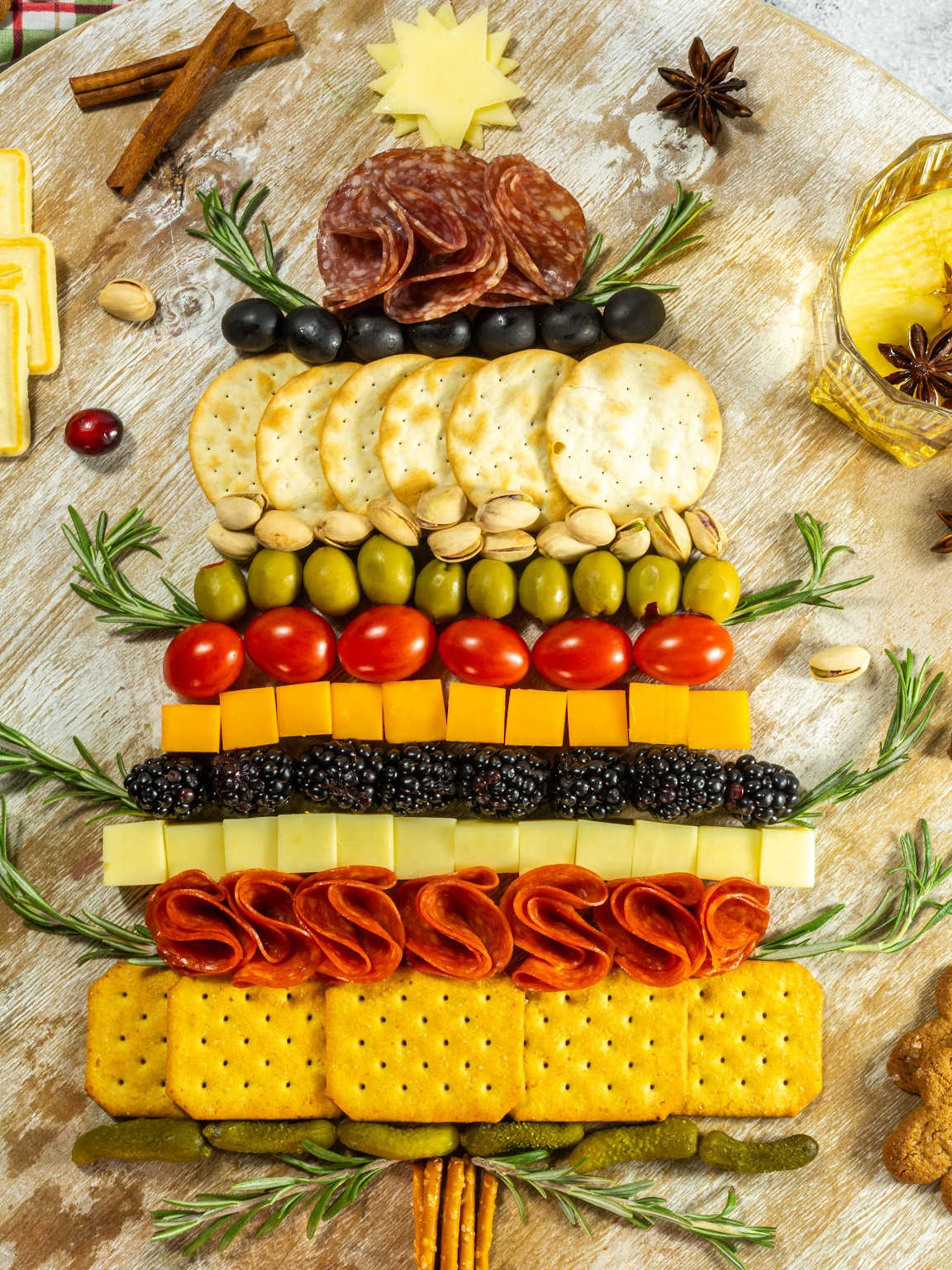 Christmas Tree Charcuterie Board Easy Holiday Appetizer Snack