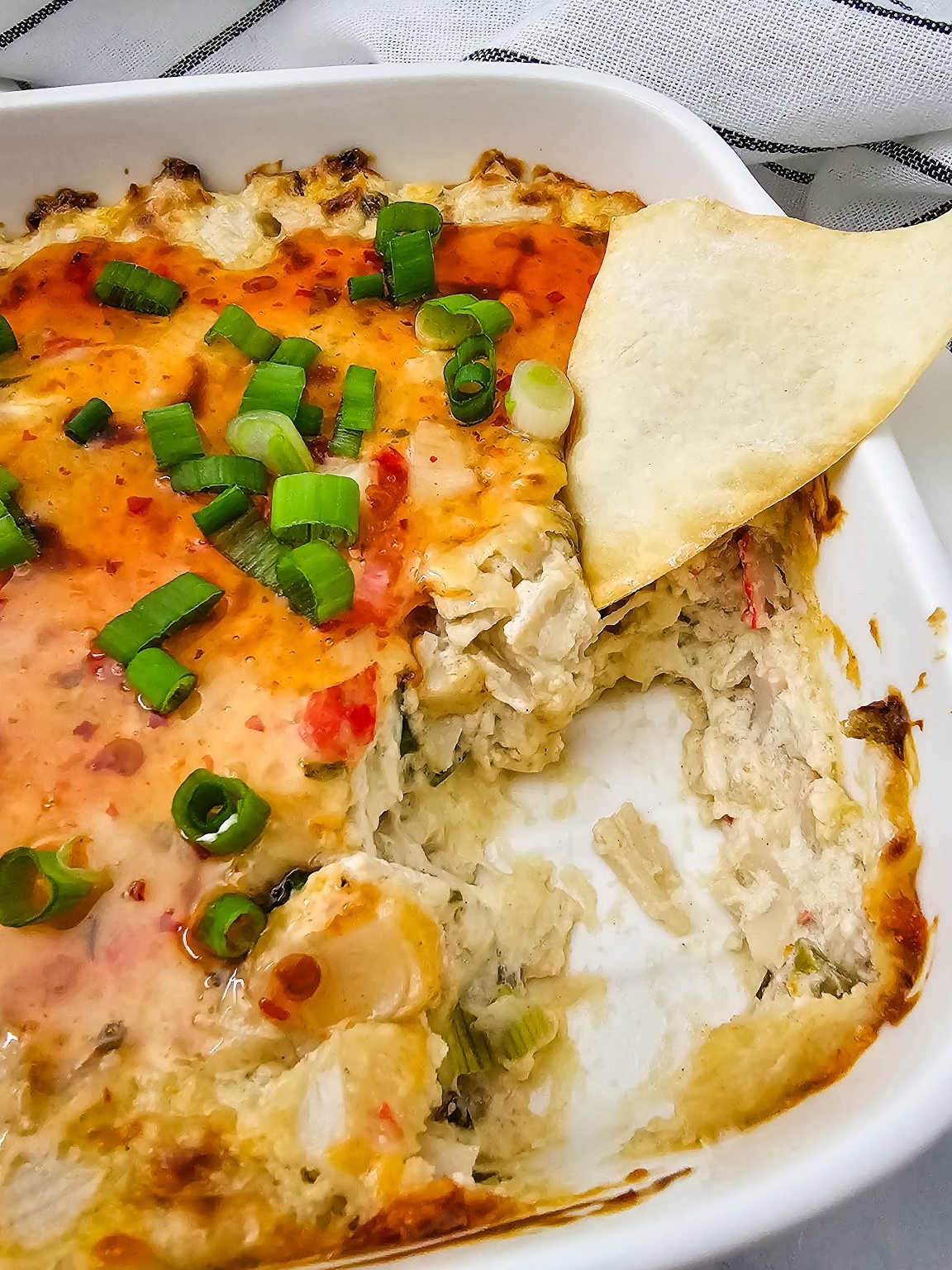 Easy Baked Crab Rangoon Dip with Sweet Chili Sauce